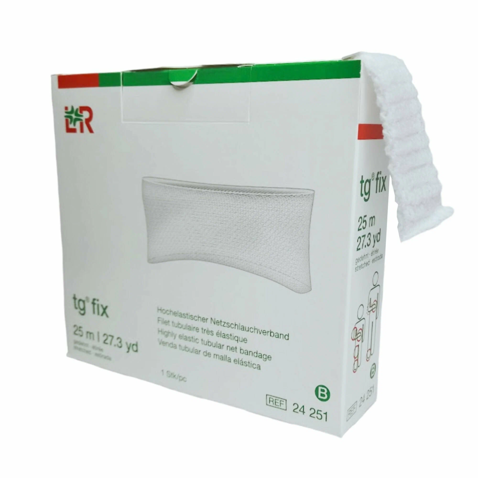 Бинт Tg-fix (Тг-фикс) трубчатый подкладочный специальный к повязкам гипсовым, размер В, рулон 25м, 24251