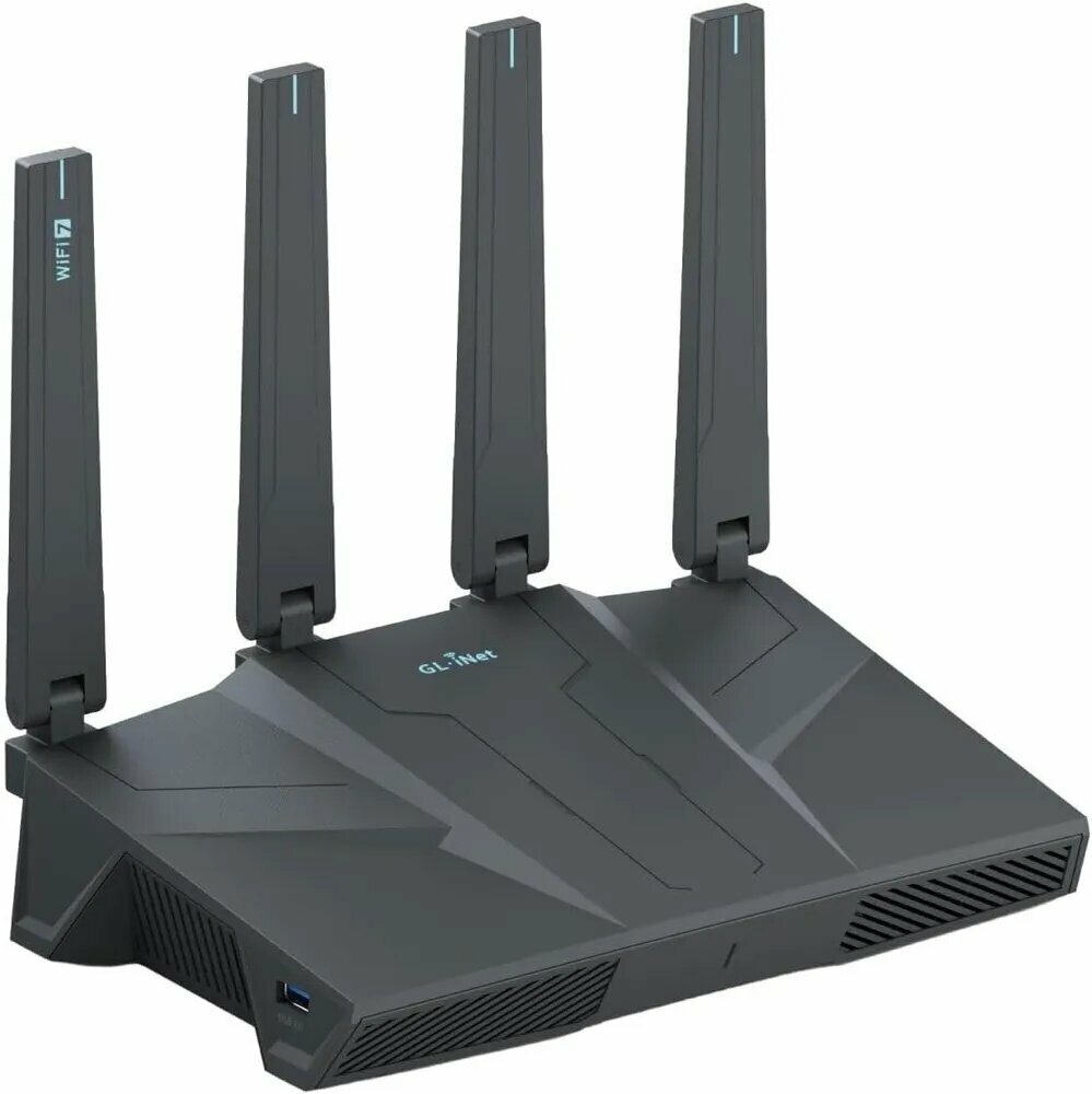 Маршрутизатор GL.iNet GL-BE6500 (Flint 3e) WiFi 7 поддерживает беспроводное сетевое подключение и VPN, а также оснащен пятью портами Ethernet 2,5G (Китайская версия ).