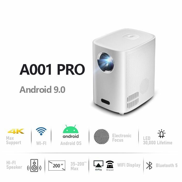 Aun Проектор, 3LCD, черный — фото 1
