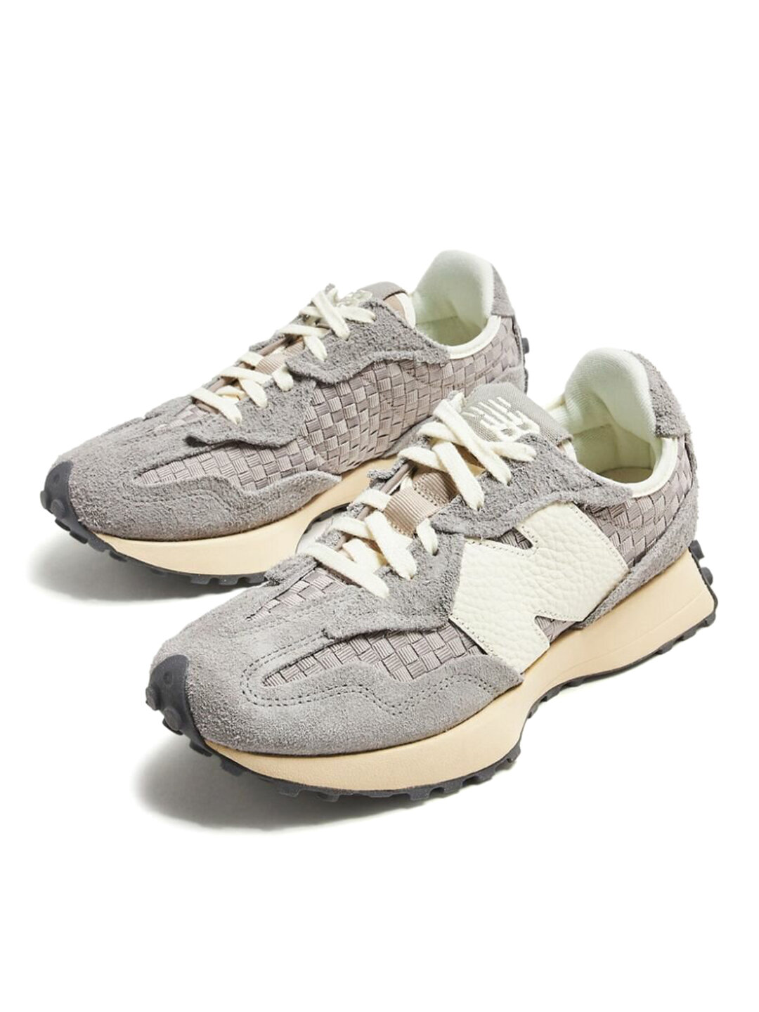 Кроссовки New Balance 327, размер 6 US, серый/белый — фото 1
