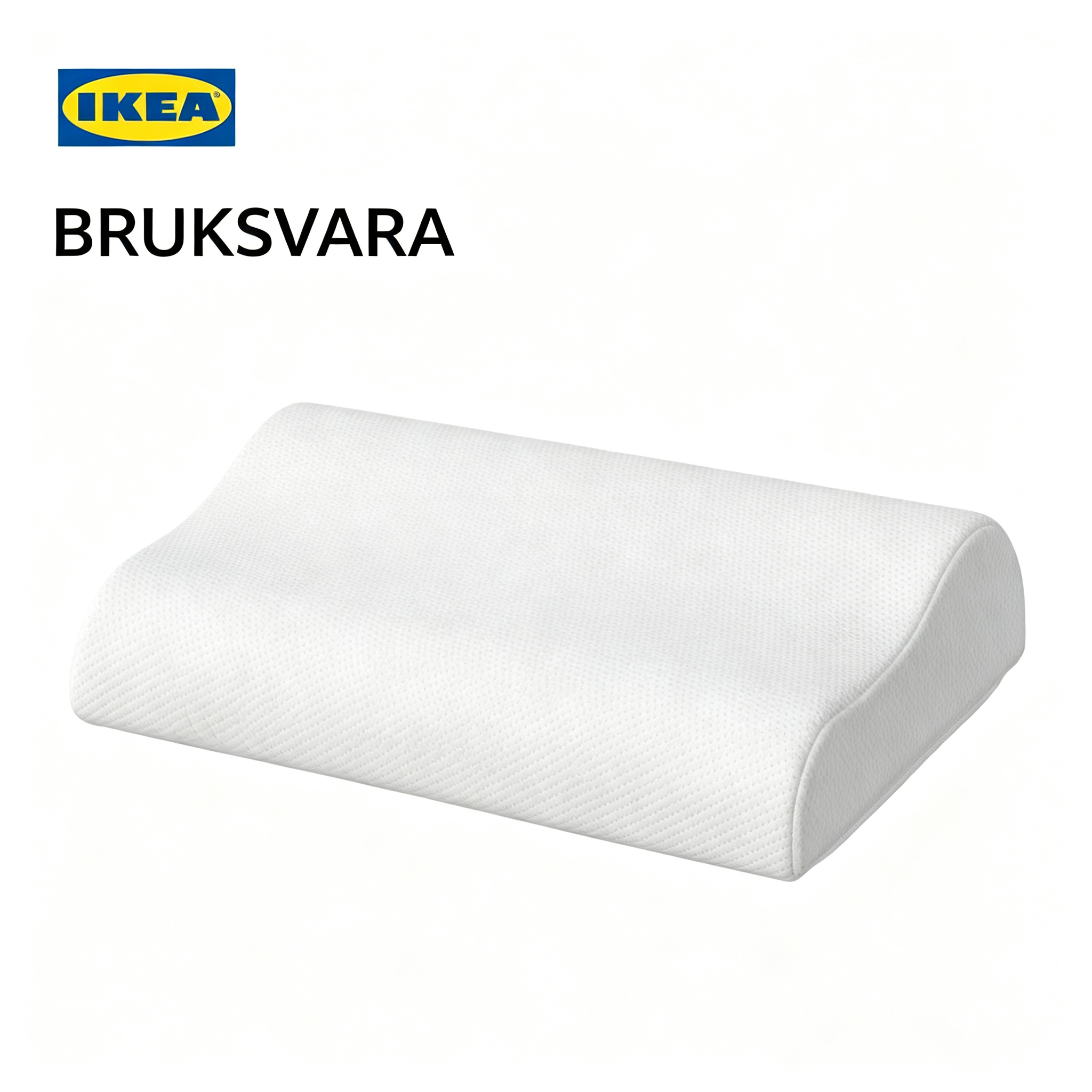 Эргономическая подушка икеа BRUKSVARA из мемори-пены, 33×50×10 см