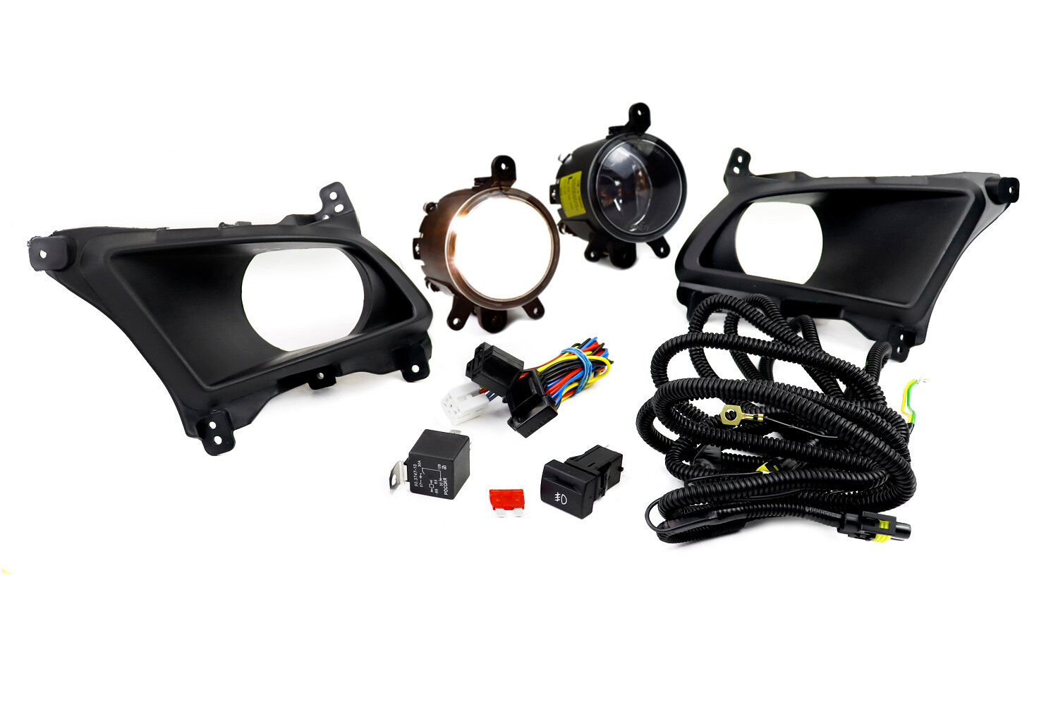 ПТФ оригинальные AL с монтажным набором под установку в бампер нового образца на Лада Приора 2, Приора SE