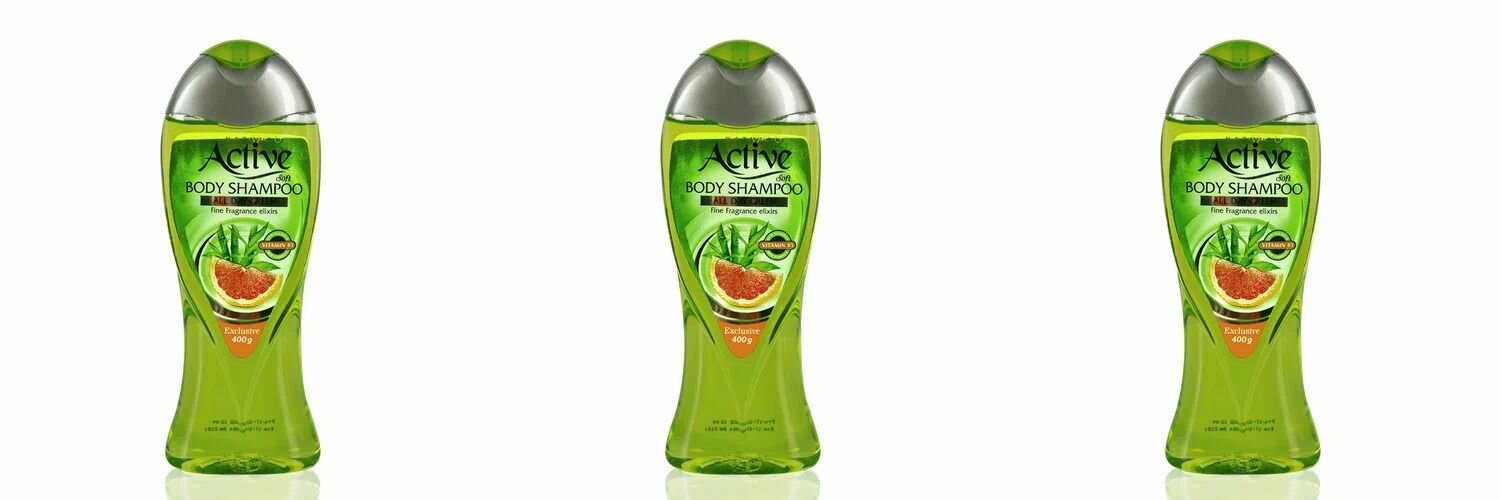 ACTIVE Гель для душа Экстракт грейпфрута, 400 мл, 3 уп