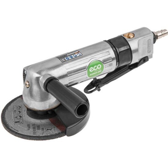 Eco Пневмошлифмашина угловая AAG12-125 (125 мм / 5\", 11000 об/мин, 180 л/мин, бонус: зачистной диск 1 шт)"