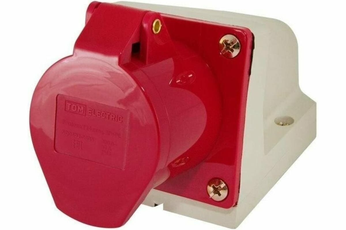 TDM Розетка 124 стационарная 3Р+РЕ 32А 380В IP44 SQ0602-0005