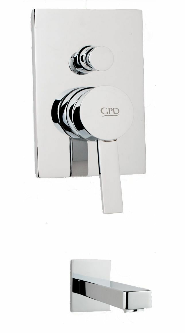Смеситель вн. монтажа с изливом Хром GPD QUADRO MAB90