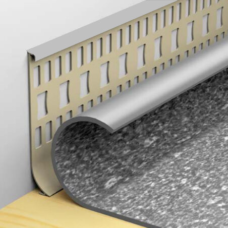 Плинтус напольный для линолеума Идеал, 2200х18х100 мм светло-серый 002, 10 шт.