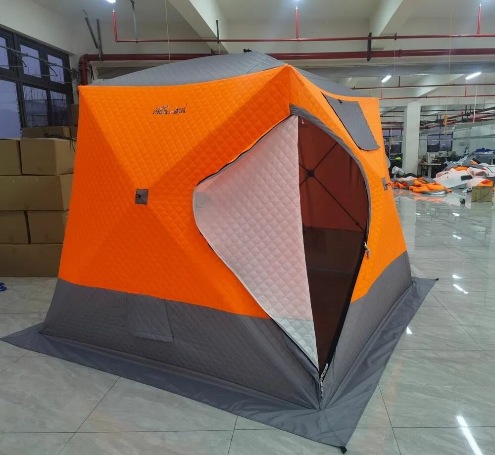 Зимняя автоматическая трехслойная палатка Terbo MIR Куб 2-017 для рыбалки и охоты, Мобильная баня