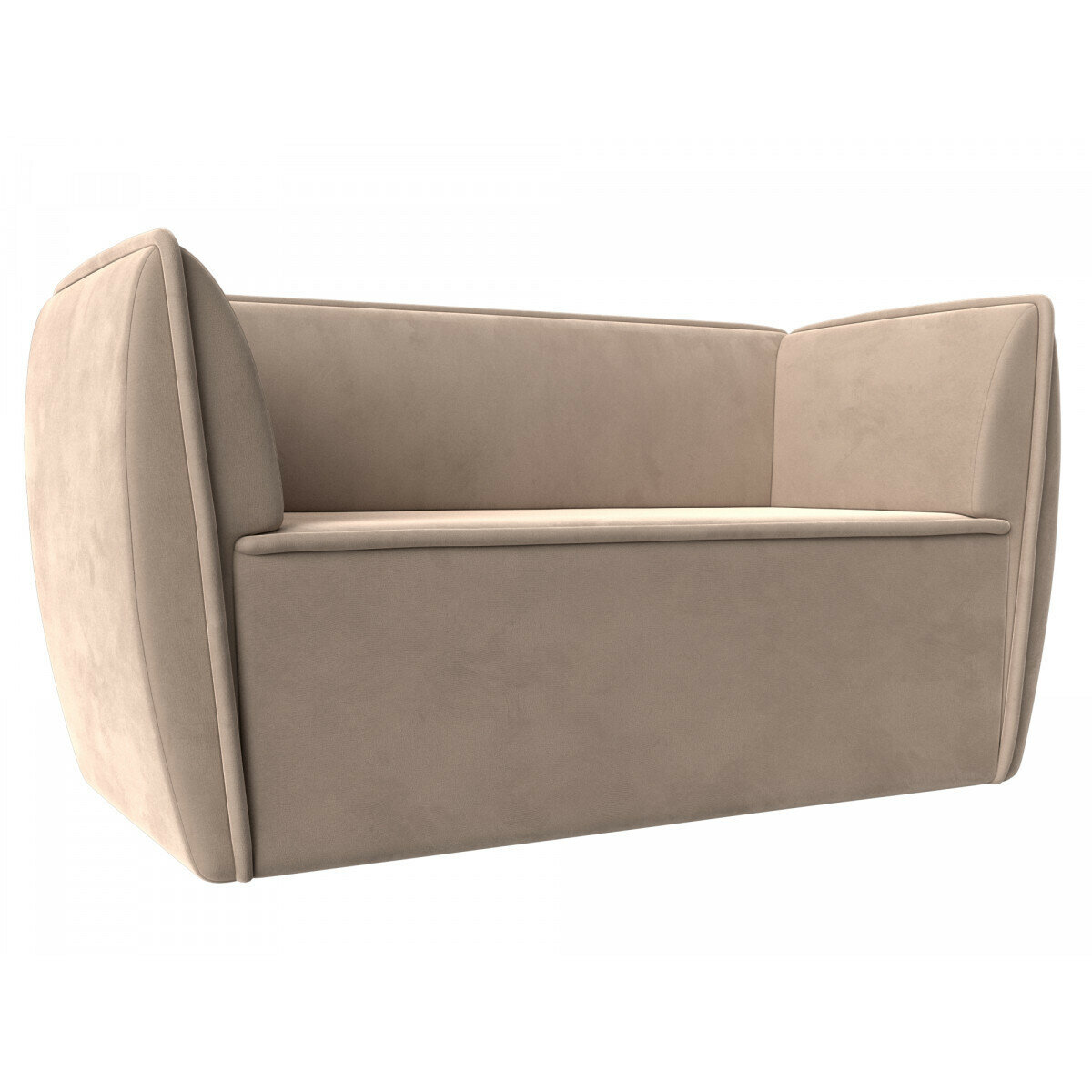 Прямой диван Бергамо 2-х местный, Велюр, Модель 112029