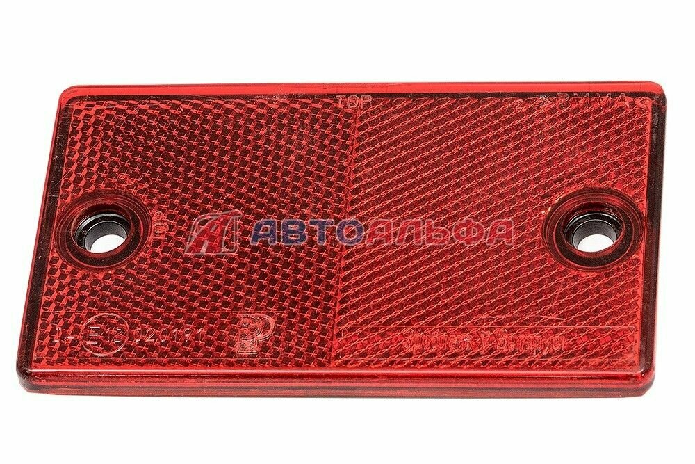 Светоотражатель (катафот) красный прямоугольный МАЗ