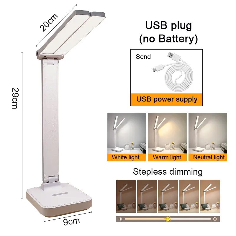 Настольная лампа lyfs LED 3 уровня яркости White Plug in, Бежевый