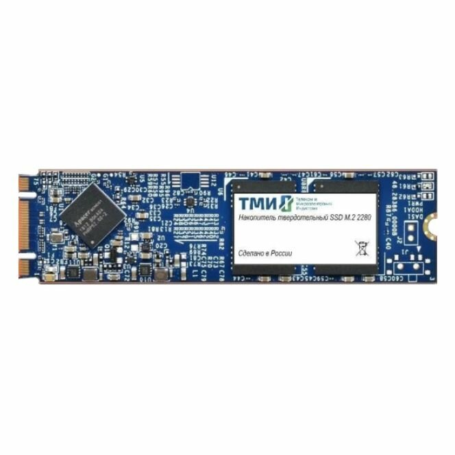 1 ТБ SSD M.2 накопитель ТМИ црмп.467512.002-02 (црмп.467512.002-02) - SATA3 6.0 Гбит/с, чтение - 560 Мбайт/с, запись - 520 Мбайт/с, TLC 3D NAND