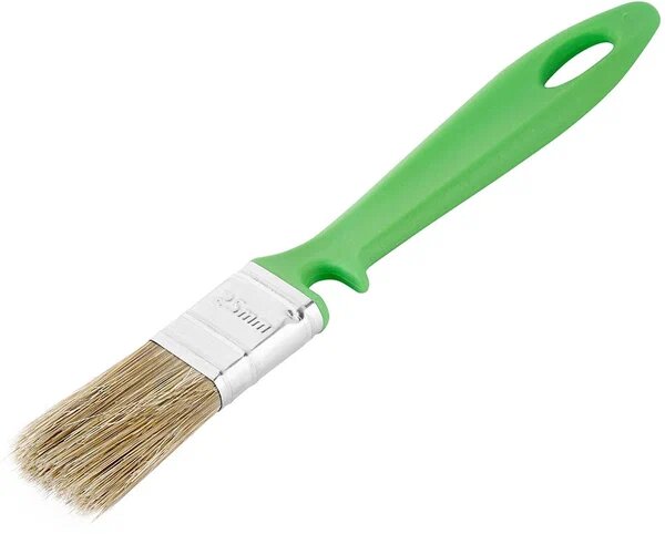 Кисть плоская смешанная щетина пластиковая ручка Wenzo Pro 25х10 мм для антисептиков