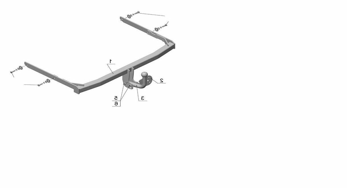 Фаркоп для Ford Fusion хэтчбек (2002-2012) (без электрики) (паспорт и сертификат) AvtoS. FD21