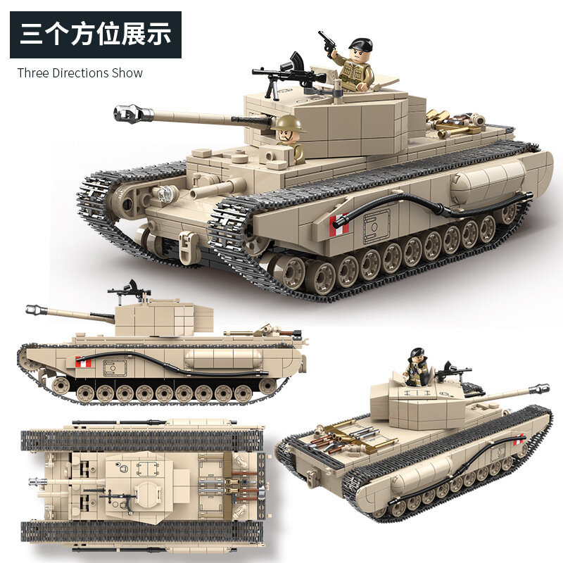 Модель танка Т-34, 100 деталей, совместим с Lego