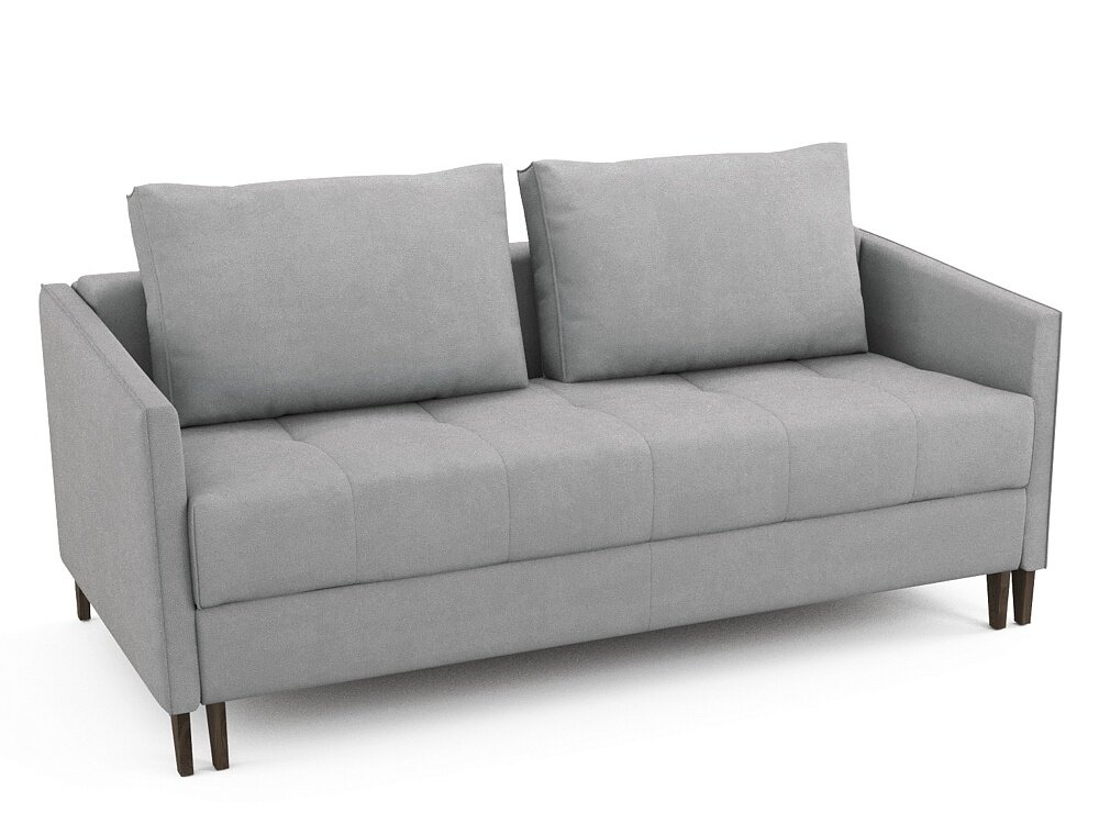 Прямой диван Ultra (Ультра) Серый Рогожка, пантограф (тик-так), 214х103х100 см, с ящиком для белья