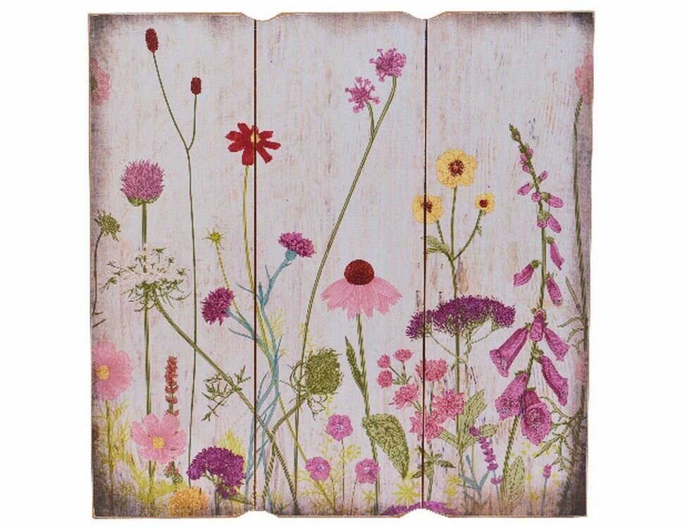 Винтажное настенное панно, дерево, 1.8x40x40 см, Kaemingk