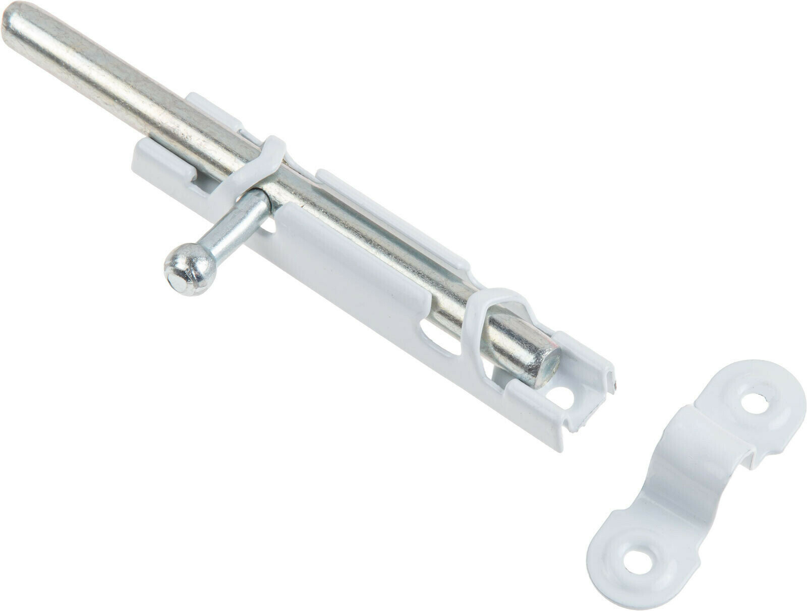 Шпингалет 82 мм с ц. дв, белый STARFIX