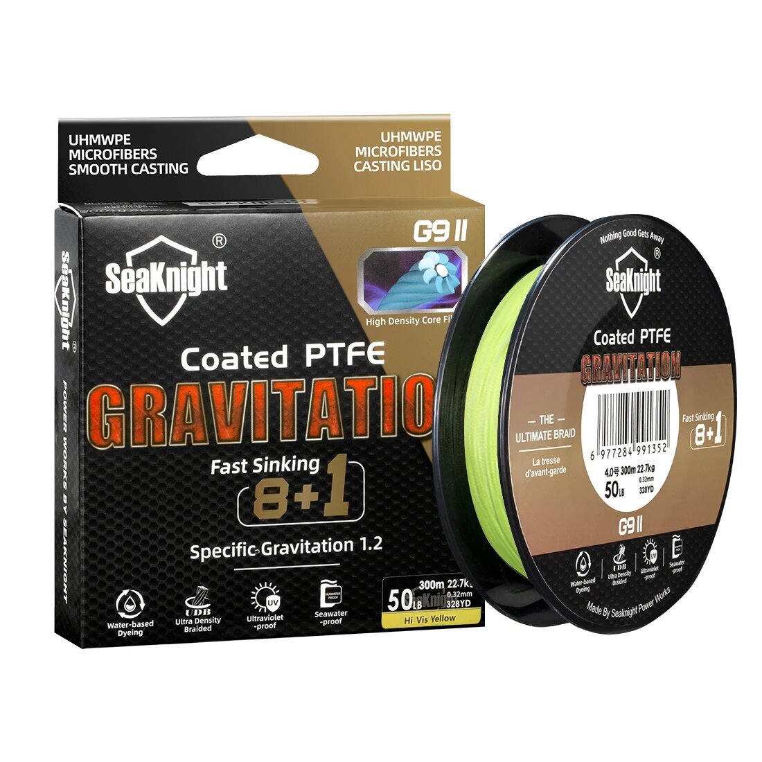 SeaKnight Gravitation9II Быстротонущая Леска 150м/300м 9-прядная