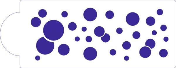 Трафарет для мастики/марципана Мыльные пузыри К128 (Набор из 4 шт.)
