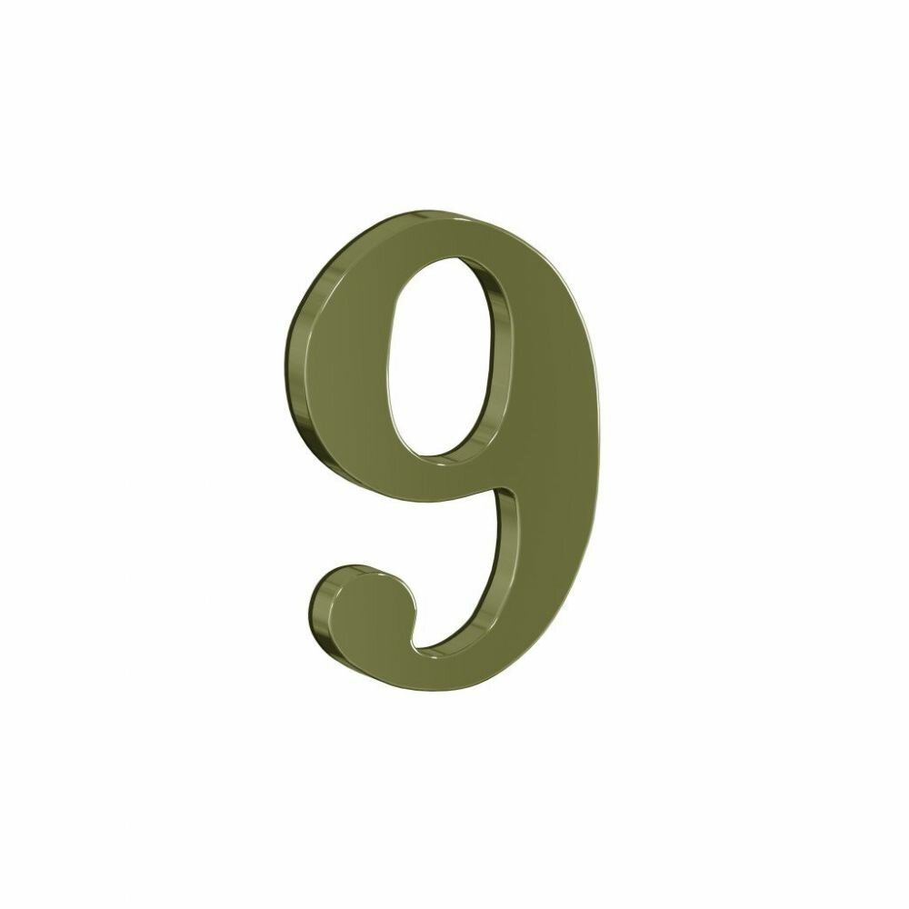 Дверные Цифры Bravo Цифра 9 G Золото 45мм / Браво.