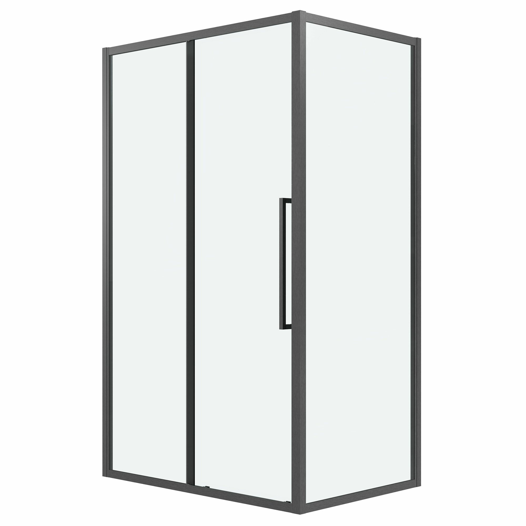 Душевой уголок Grossman 120. K33.02.1480.42.00 Cosmo (140*80*195) графит сатин, стекло прозрачное, 2 места