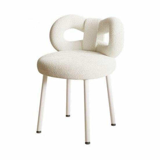 Туалетный столик со спинкой с бантом для гостиной, для женщин и девочек, для спальни, для макияжа, регулируемые подушечки для ног, безрукий туалетный стул, сиденье для бокового столика