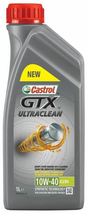Полусинтетическое моторное масло Castrol GTX Ultraclean 10W-40, 1 л, 1 шт.