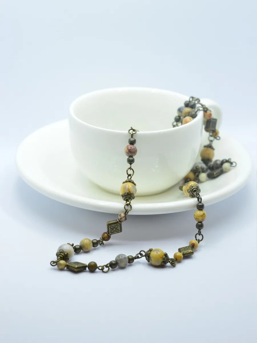 Колье, яшма