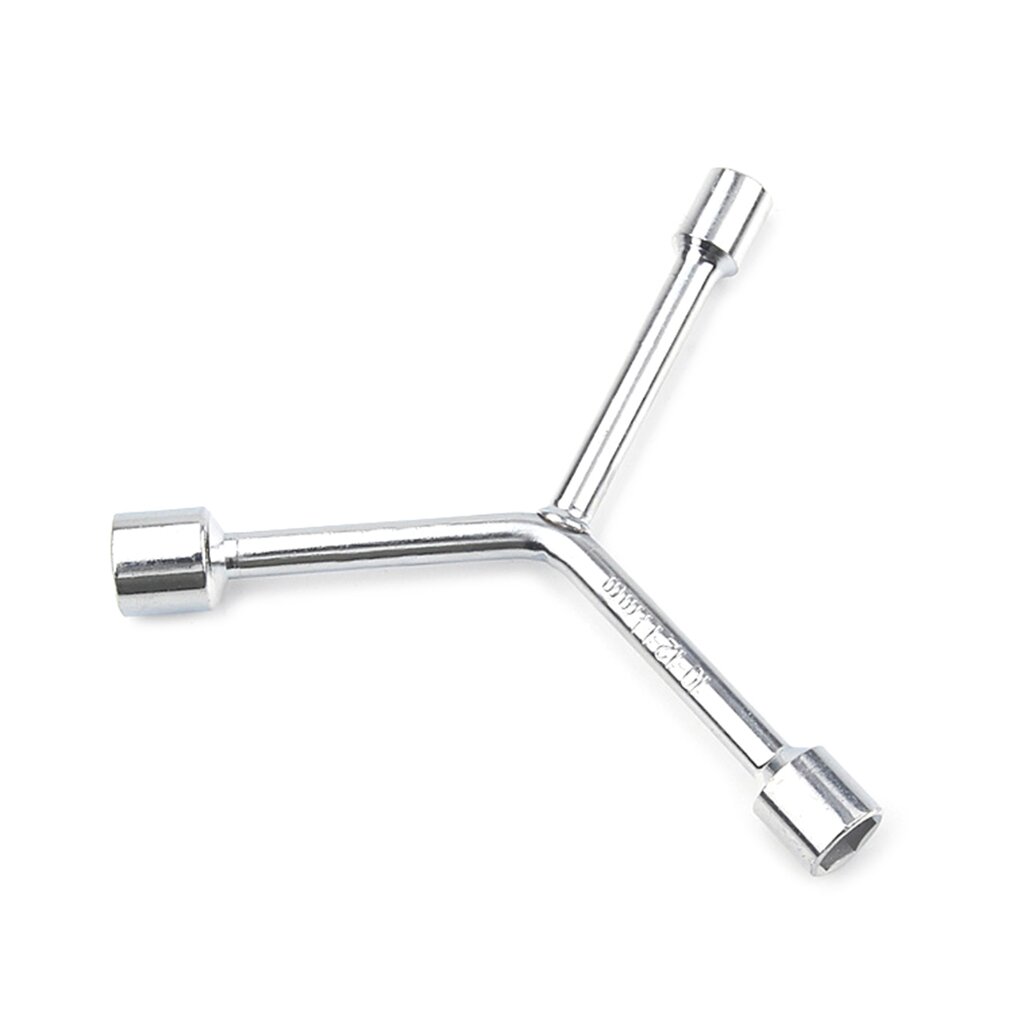 Короткий трехзубый хромированный торцевой ключ Y-образной формы-10X12X14
