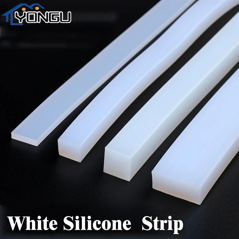 Силиконовый квадратный уплотнитель белый 2x4mm (5M)