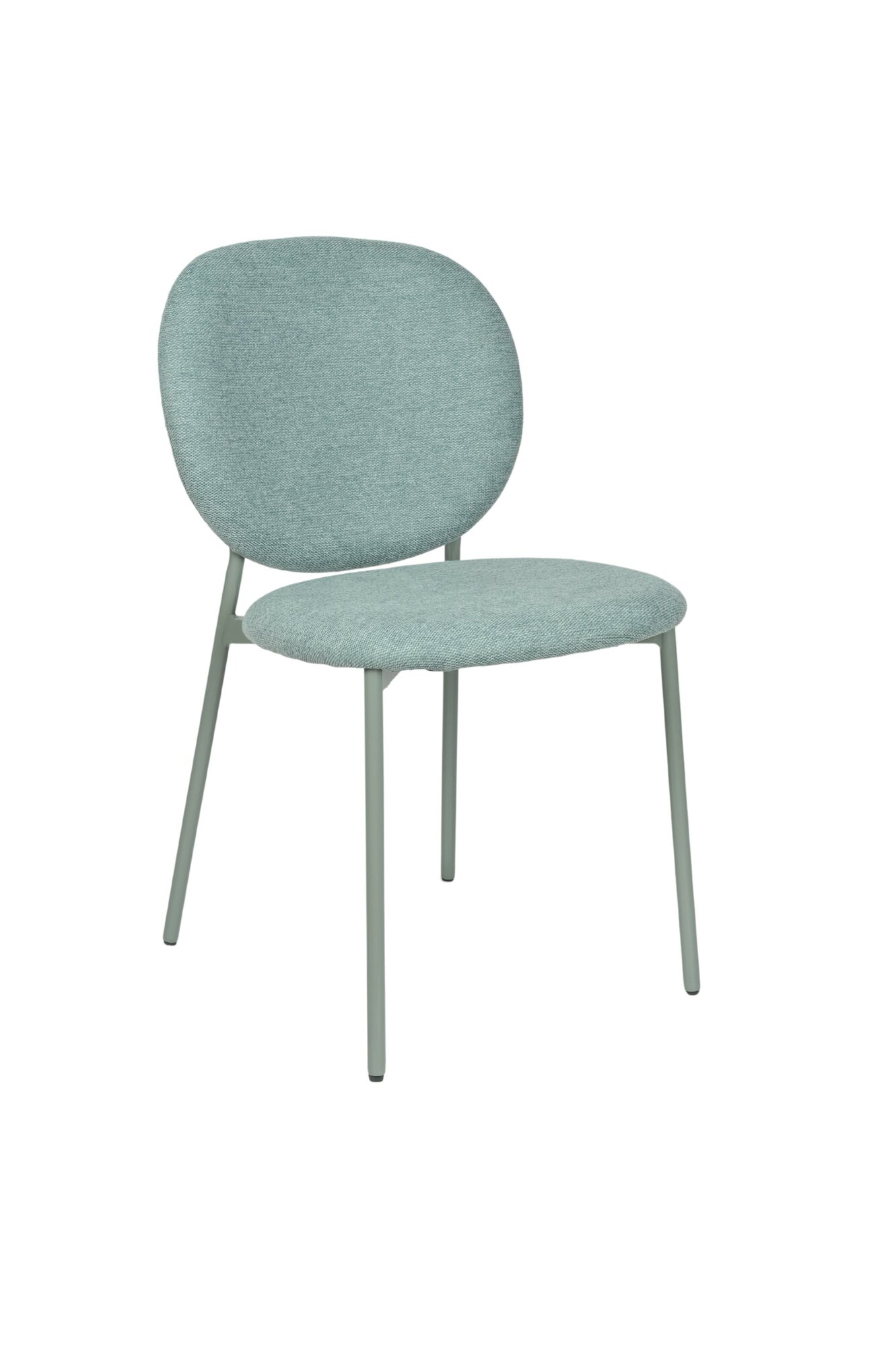 Стул обеденный STOOL GROUP Pip Зеленый шенилл, зеленые ножки