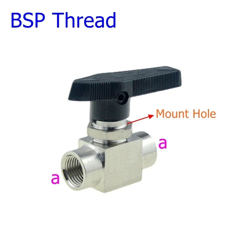 Шаровой кран BSP, SUS 304, 3-12 мм, Female Ball Valve