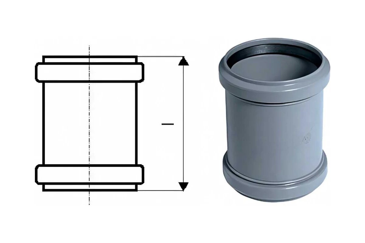 Ostendorf Муфта надвижная двухраструбная HTU 110 для труб, 115500 запчасть