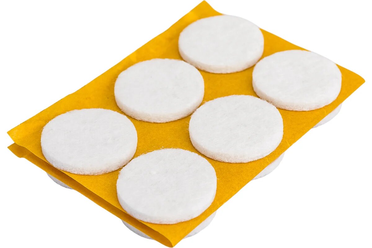 Европартнер Подкладка из белого фетра 24 мм, набор 12 шт. Подходит для швейных проектов