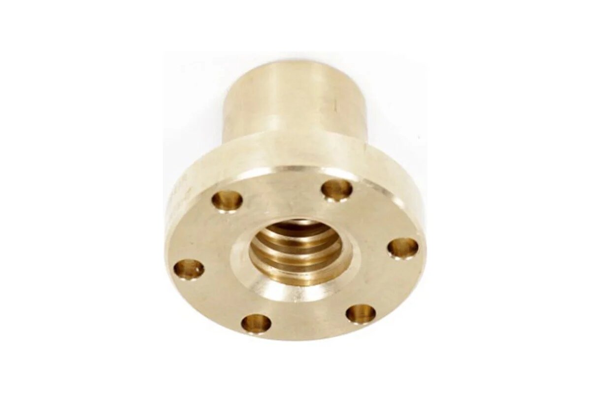 TECHNIX Гайка трапецеидальная c фланцем, бронза d=30 мм, шаг резьбы 6 мм, прав. резьба, BFM 30-6-D BFM306DTECHNIXPRO