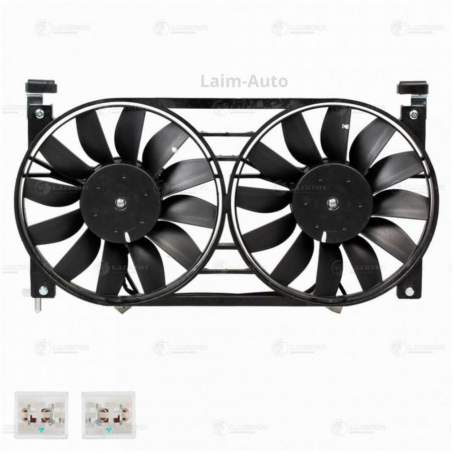 LUZAR LFK-01225 Э/вентилятор охл. для а/м Лада 21213-214 Нива (2 вент.) (с кожухом) (тип Вентол) (LFK 01225)