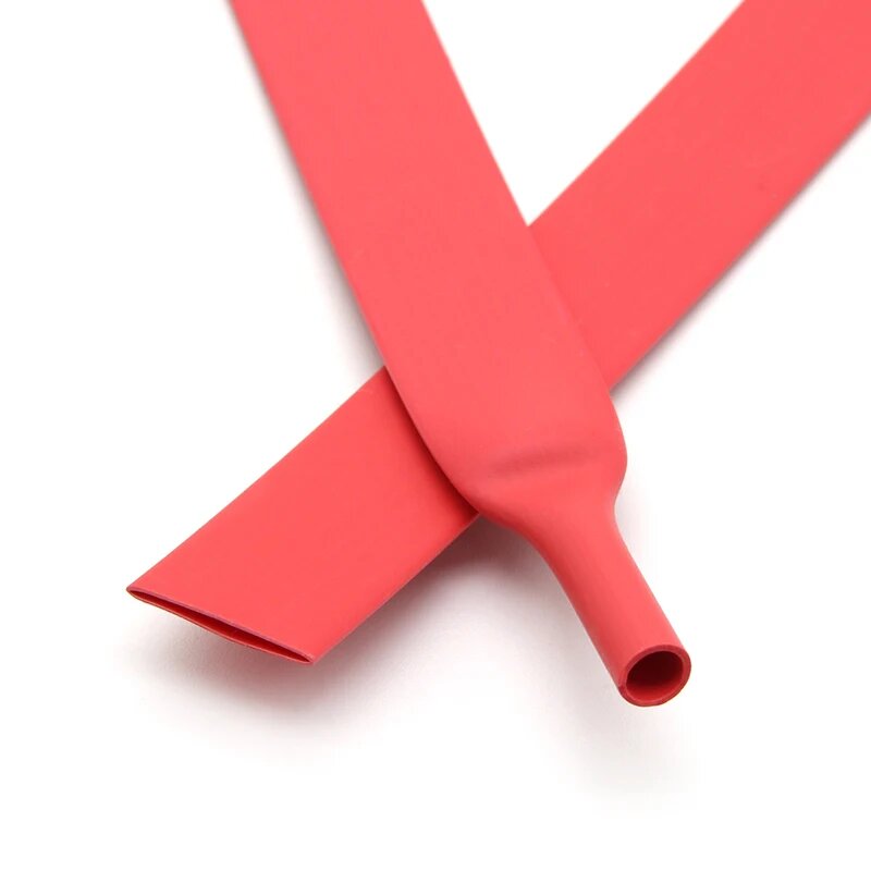 Термоусадочная трубка полиолефиновая 2:1 черная 1 метр 16mm, Red