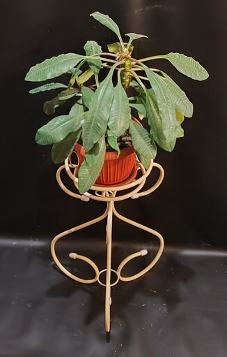 Подставка под цветы "Амфора" 1 горшок, металл, 32х32х49см, цвет-слоновая кость