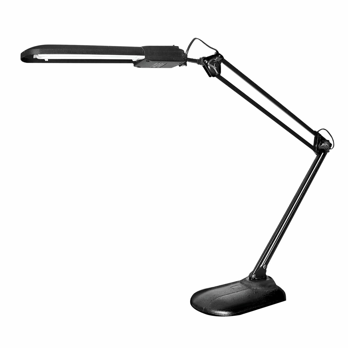 Светильник настольный Трансвит "Дельта +", на подставке, люминесцентный, 11 Вт, черный, высота 70 см ()