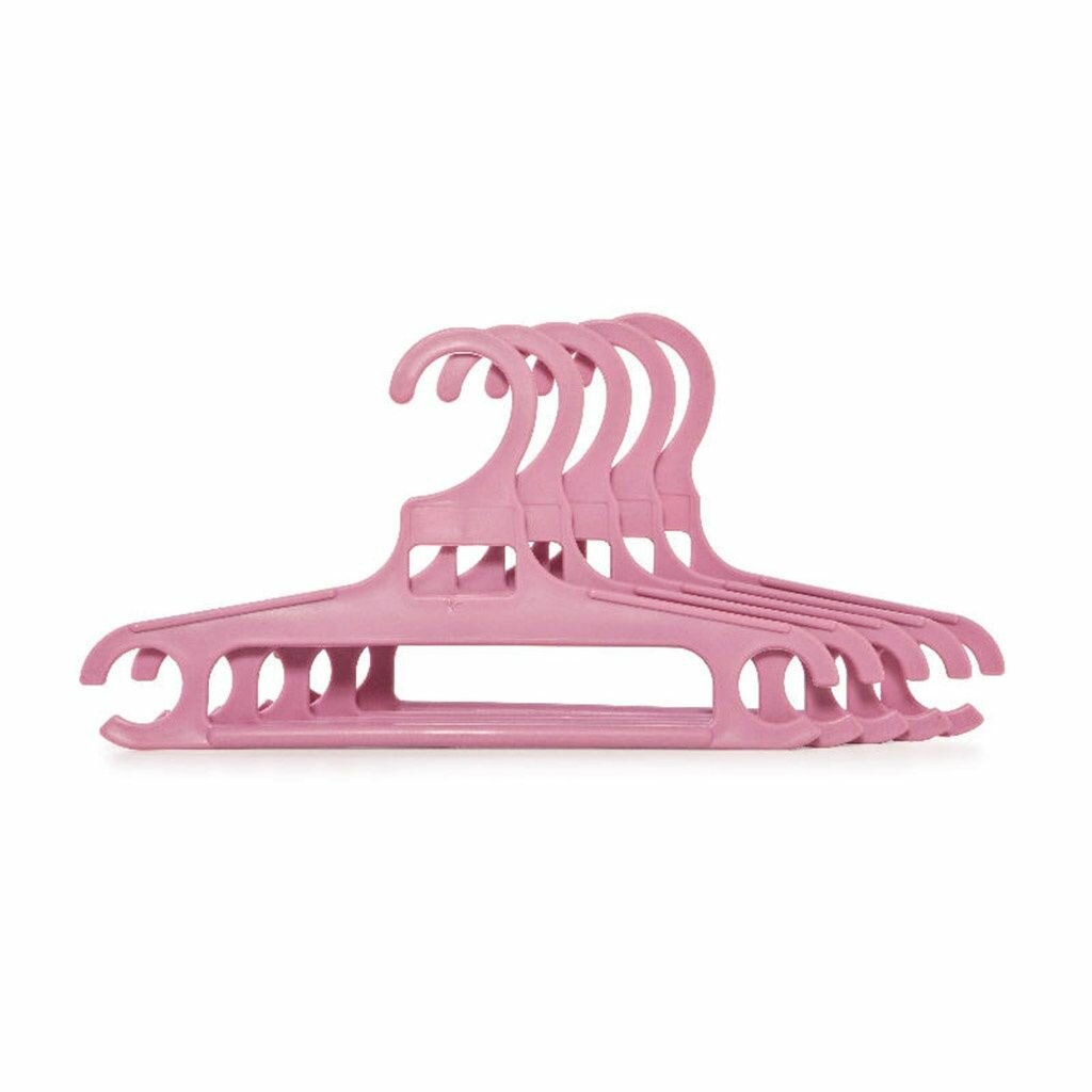 Вешалка-плечики Полимербыт детская пластмассовая, размер 36-38, 29,4х7х16,8 см, набор 5 шт (27500)