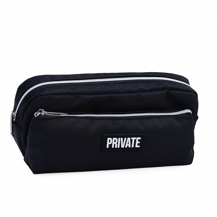 Пенал deVENTE "Private" 21x9x4 см, прямоугольный для 60 предметов, текстильный, на молнии (7025477)