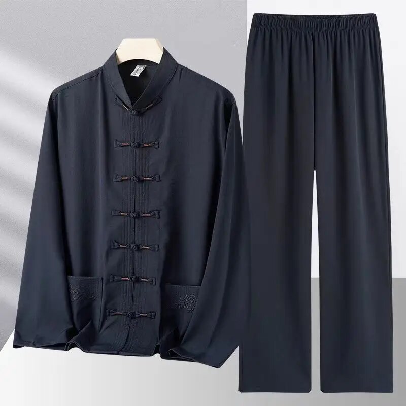 Мужской костюм тай-чи RTYFVH из хлопка и полиэстера