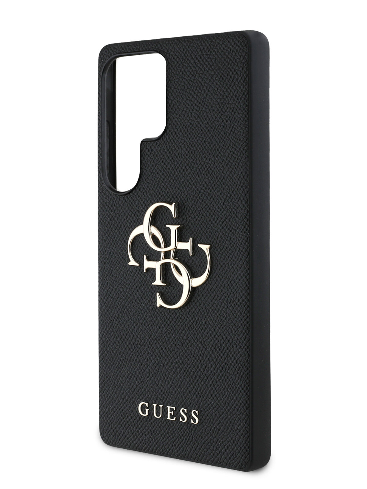 Guess для Galaxy S25 Ultra чехол PU Grained leather 4G Big metal logo Hard Black