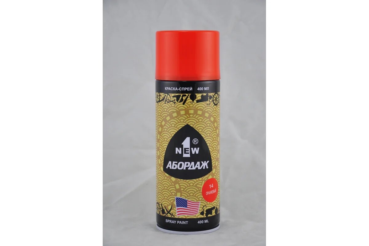 ABORDAGE краска-спрей 014 оранжевая RAL 390-5 AB-014 для декоративных и защитных покрытий