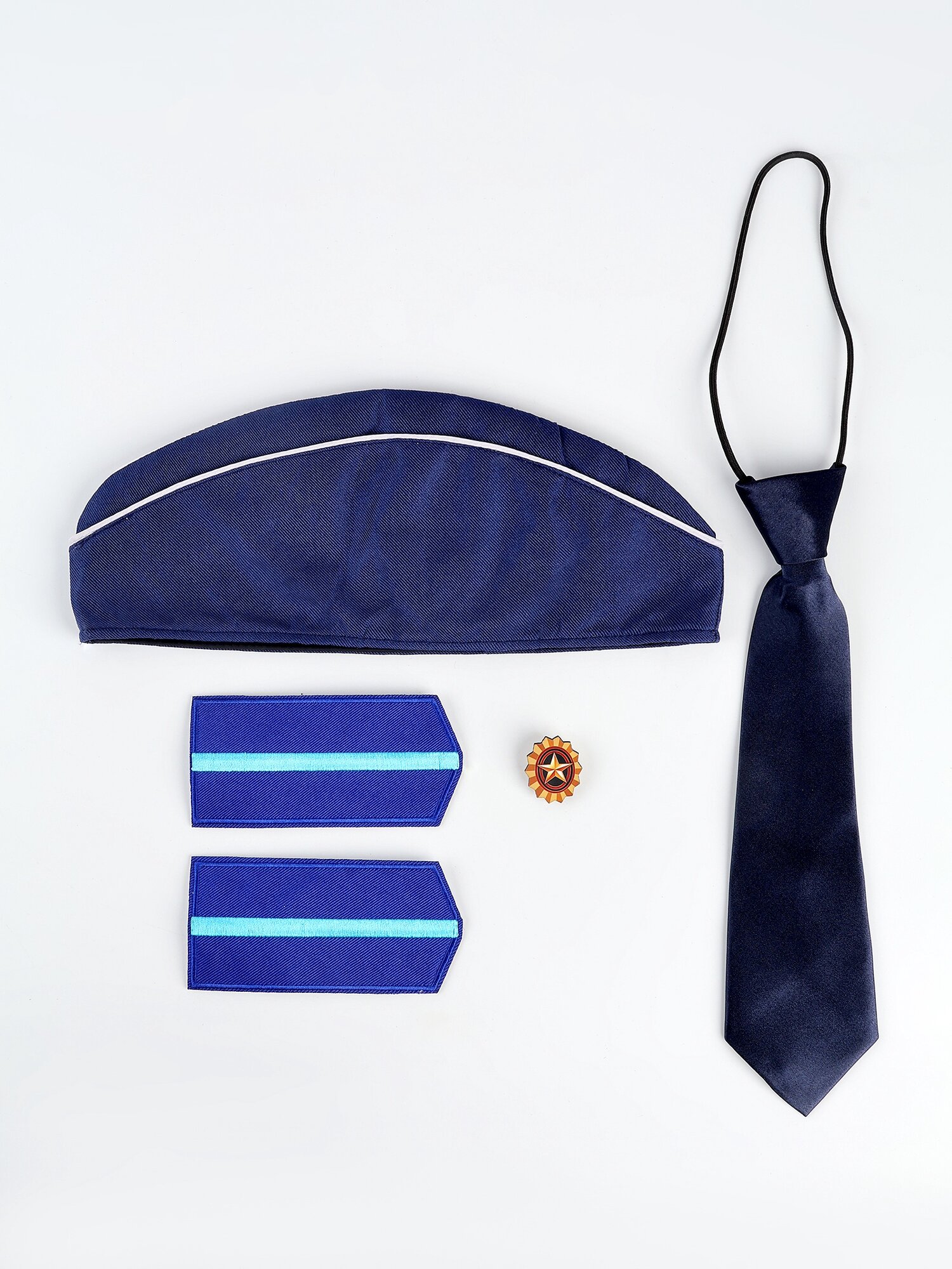 Пилотка военная "Лётчик ВВС" набор, р-р 54-56, погоны 2 шт, галстук