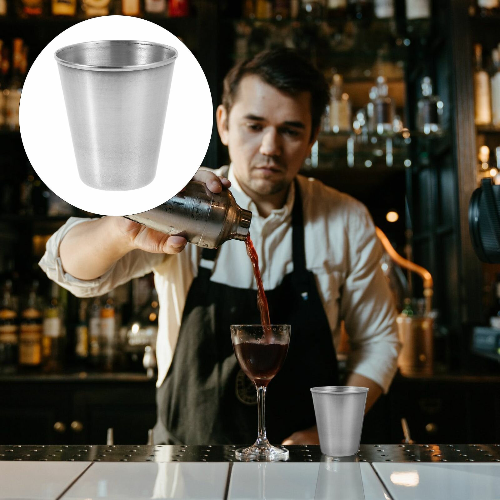 Универсальные Стаканы Для Развлечений И Пикников Из Нержавеющей Стали 70 Мл 5 7X5 5X5 2Cm