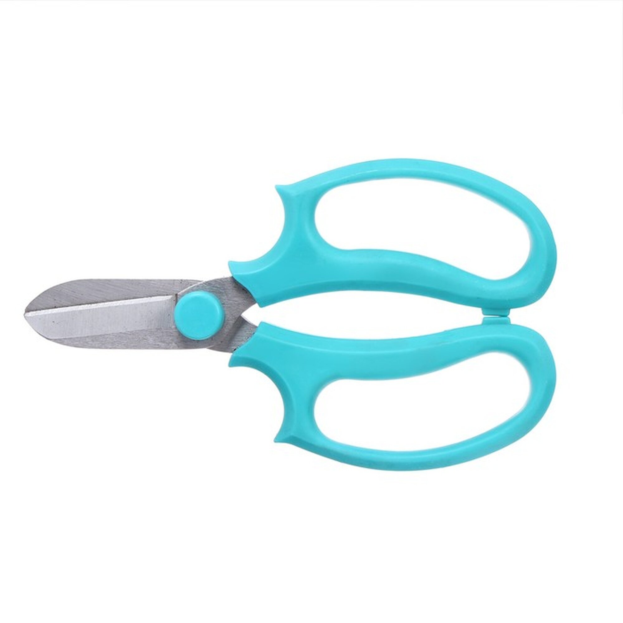 Ножницы садовые Сима-ленд, рычажные, с пластиковыми ручками, голубые, 18 см