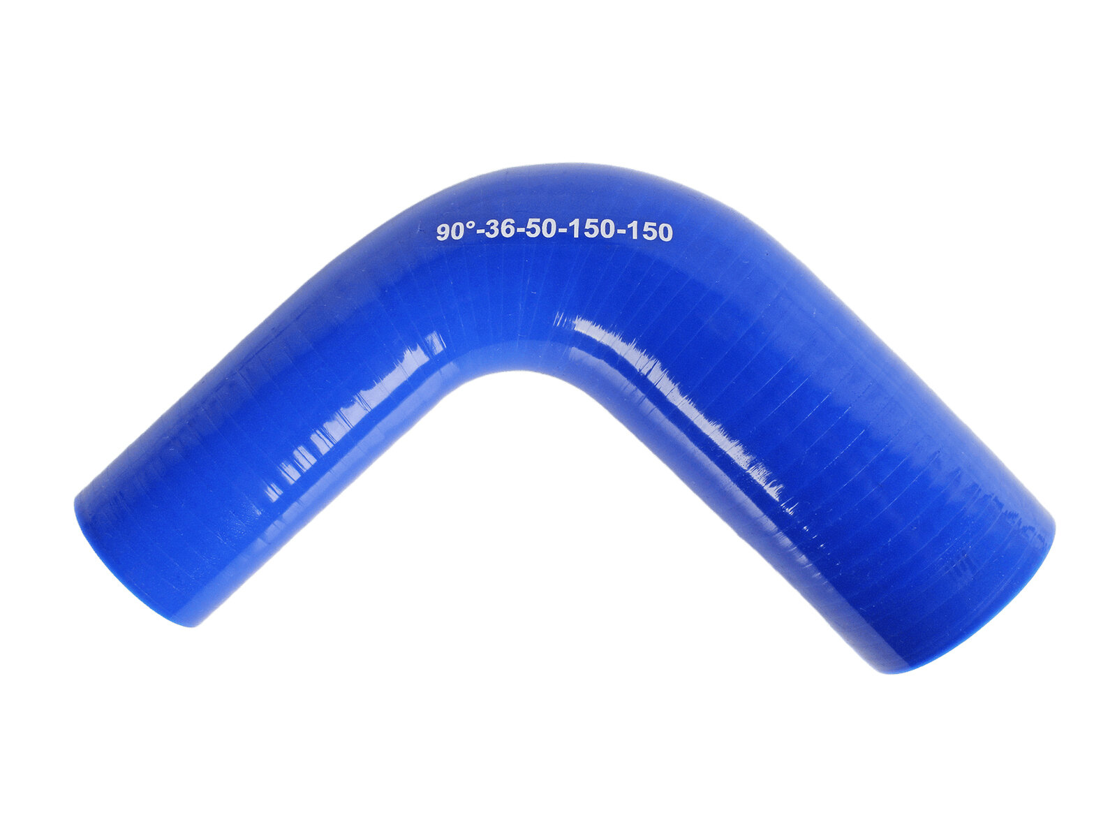Патрубок силиконовый с переходом, угол 90 L150х150 d36х50