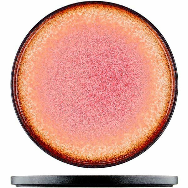 Тарелка «Агат», фарфор, 85 мм, красный, черный (Kunstwerk, Китай)